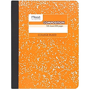 Mead Composition Book, 6 Pack of Cute Notebooks, College Ruled paper, Hard Cover 100 sheets (200 Pages) , Pastel Color Notebook,