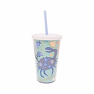 Beachcombers Crab Tumbler, 9.33-Inch Height