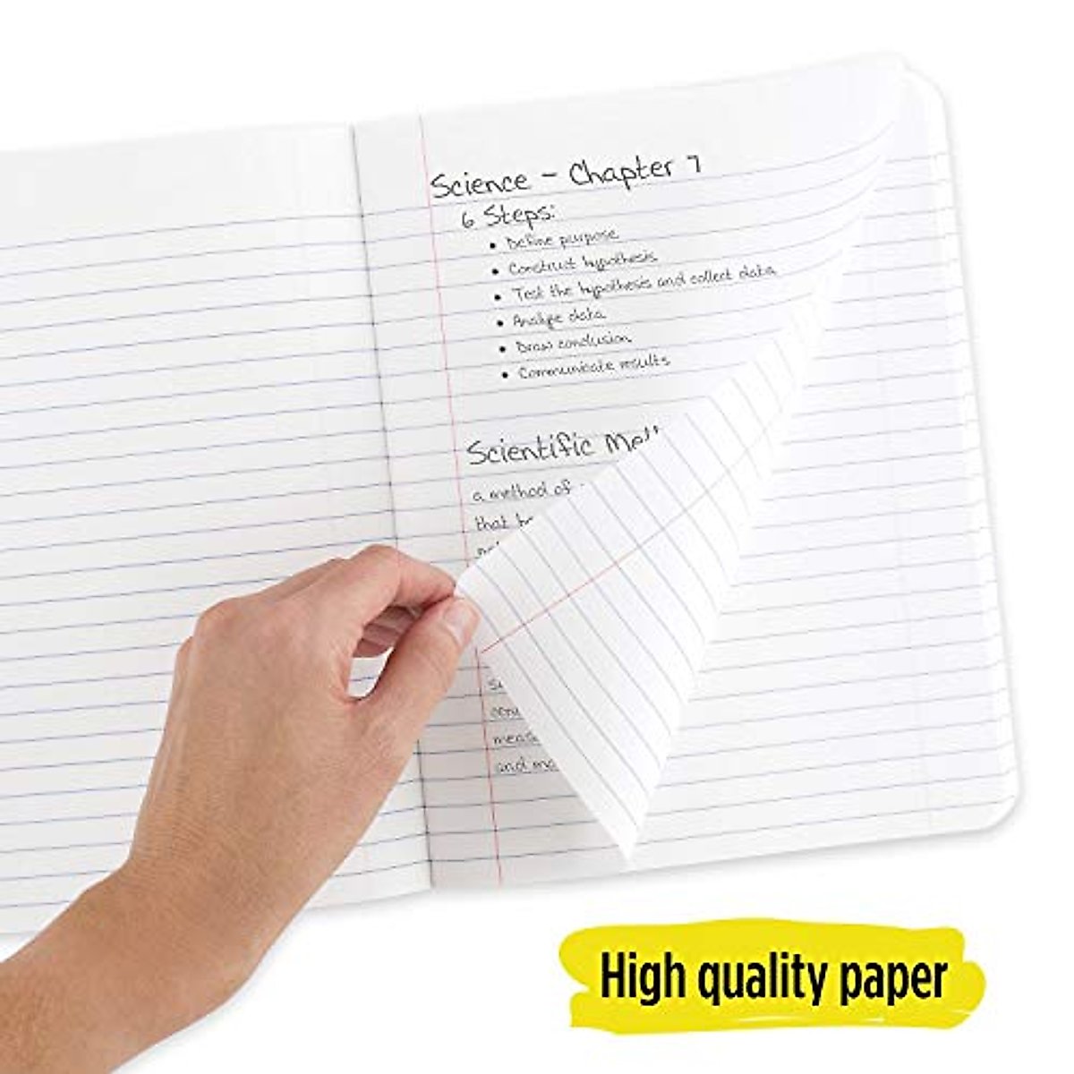 Five Star Composition Book/Notebook, Wide Ruled Paper, 100 Sheets, 9-3/4" x 7-1/2", Color Selected For You, 1 Count (09006)