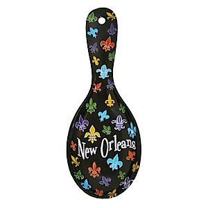 New Orleans Fleur de Lis Multicolor Design Souvenir Spoon Rest
