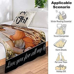 Custom Blanket, Custom Blankets with Photos: Made in USA, Personalized Blanket Memorial Gift 10 Photos Collage Customized Blankets, Throw Blanket for Family Lover Birthday Wedding Christmas-5 Sizes