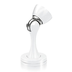 Magnetic Door Stop, White Magnetic Door Stopper Heavy Duty Magnetic Door Holder Catch Stainless Steel Soft-Catch Door Stoppers for Bottom of Door, Doorstop Wall Floor Mount 1 Pack