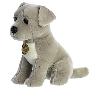 Aurora® Adorable Miyoni® Tots Pit Bull Puppy Stuffed Animal - Lifelike Detail - Cherished Companionship - Gray 9 Inches