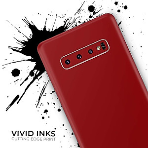 DesignSkinz Solid Dark Red Protective Vinyl Decal Wrap Skin Cover Compatible with The Samsung Galaxy S20 (Screen Trim & Back Glass Skin)