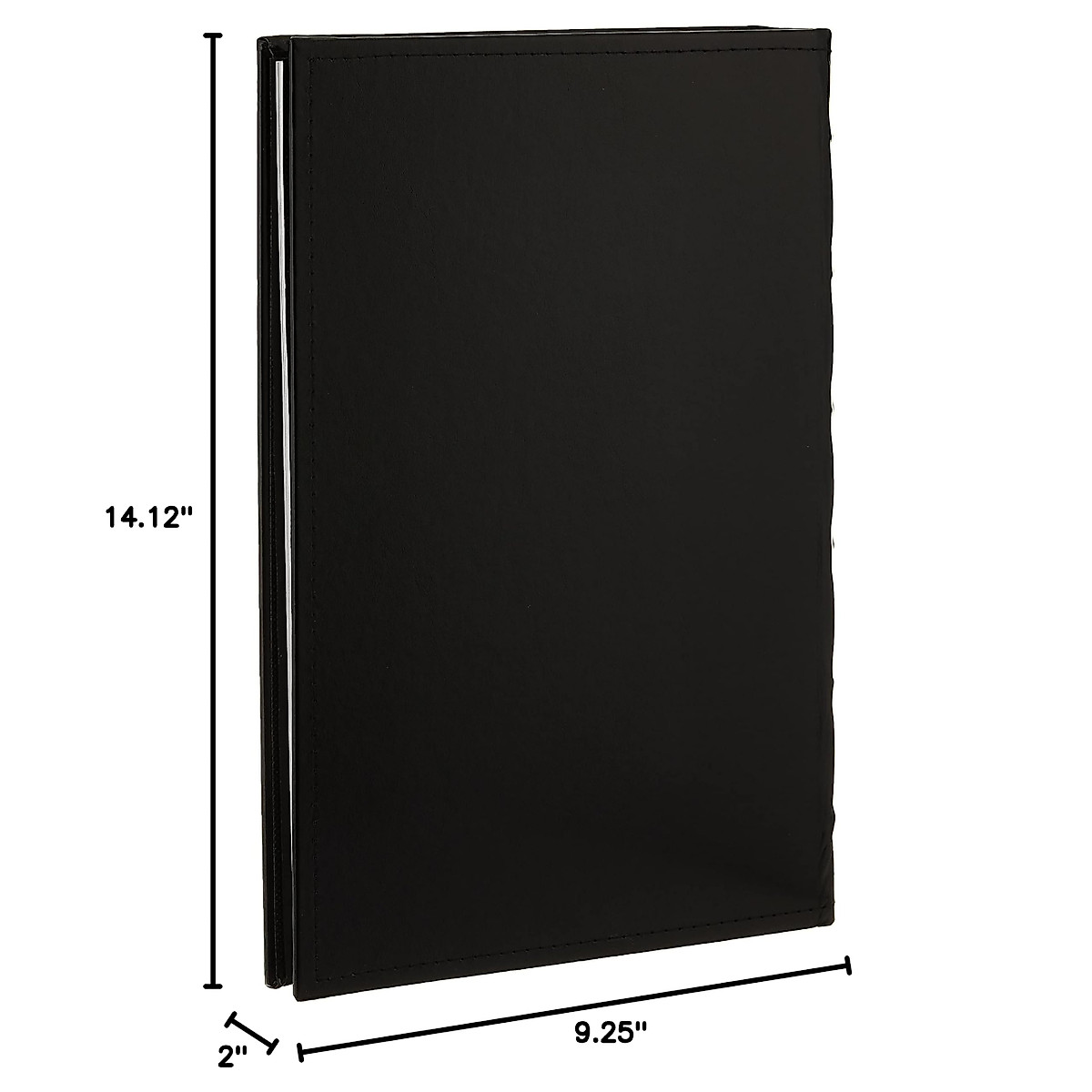 Pioneer Sewn Bonded Leather BookBound Bi-Directional Photo Album, Holds 300 4x6" Photos, 3 Per Page. Color: Black.
