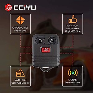 cciyu 4X Keyless Entry Remote Fob Case 3 Buttons Replacement for Ford for Lincoln for Mazda for Mercury (CWTWB1U212 CWTWB1U331 CWTWB1U345 GQ43VT11T)