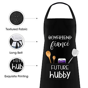 JETIKON Engagement Gifts for Couples Bride and Groom To Be Gift Set Fiance Fiancee Gift for Him and Her Boyfriend and Girlfriend Apron Wine Tumbler Gift Set Newly Engaged Gift Set for Mr and Mrs