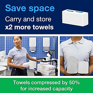 Tork PeakServe Continuous Paper Hand Towels White H5, Premium, Compressed, 12 x 270 sheets, 105066