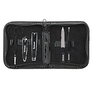 Barbasol 6 Piece Personal Travel Grooming Kit with Scissors, Nail Clippers, Nail File, Tweezers and Travel Case