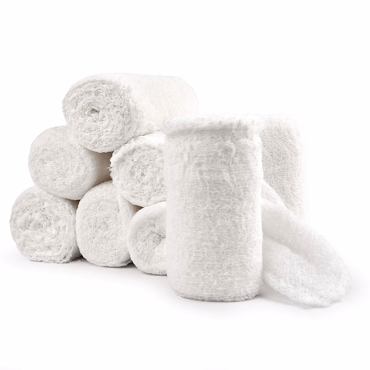 8 Pack Sterile Gauze Stretch Bandage Roll, 4.5 Inch x 4.1 Yards 6 Ply Approved, Kerlix Gauze Bandage Rolls Used for Wound Care, Easy to Use Cotton Ply Rolled Hand Wrap Dressing Ankles & Knees