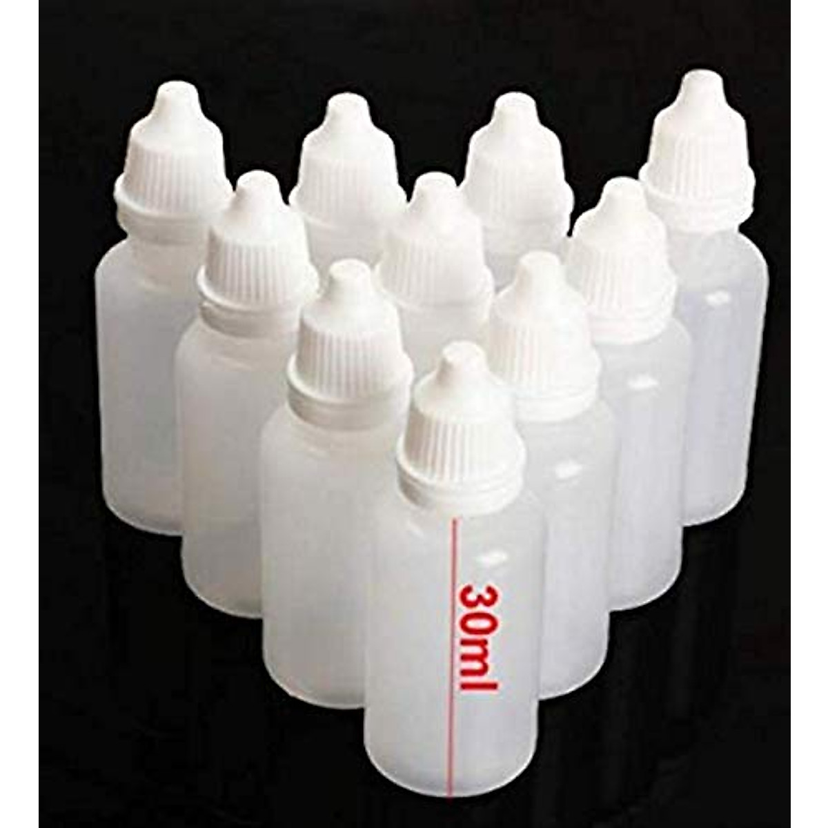 12PCS 30Ml/1Oz Empty Refillable Eye Liquid Dropper Dropping Bottle Portable Soft Squeezable Clear Plastic Dropper Vials Sample Packing Bottles with Plug and Screw-on Lid