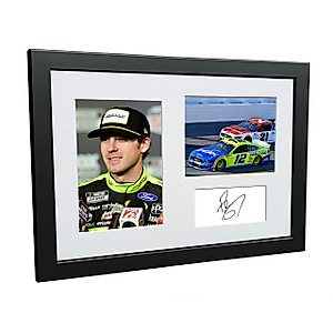 Kitbags & Lockers 12x8 A4 Ryan Blaney NASCAR No. 12 Ford Mustang Team Penske Signed Autographed Photo Photograph Picture Frame Poster Gift