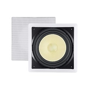 Monoprice Fiber In-Wall Speaker - 10 Inch, 300W Subwoofer, Easy Installation And Paintable Grill - Caliber Series