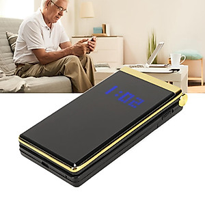 Airshi 2G Flip Cell Phone, 2.8in LED Flashlight 2.8in Flip Phone for Outdoor