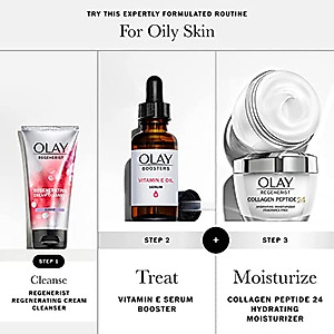 New Olay Vitamin E Oil Serum, Nourishing Hydration Booster, Fragrance-Free, 1.0 Oz