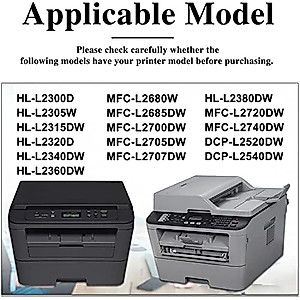 XIO Compatible TN630 TN-630 Toner Cartridge Replacement for Brother HL-L2300D L2305W L2315DW L2320D L2340DW L2360DW L2380DW Printers (Black, 1-Pack)