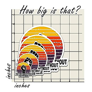 Miraki Fight For Those Without Your Privilege Sticker, Black Fist Sticker, Raised Fist Sticker, Water Assitant Die-Cut Vinyl Funny Decals for Laptop, Phone, Water Bottles, Kindle Sticker