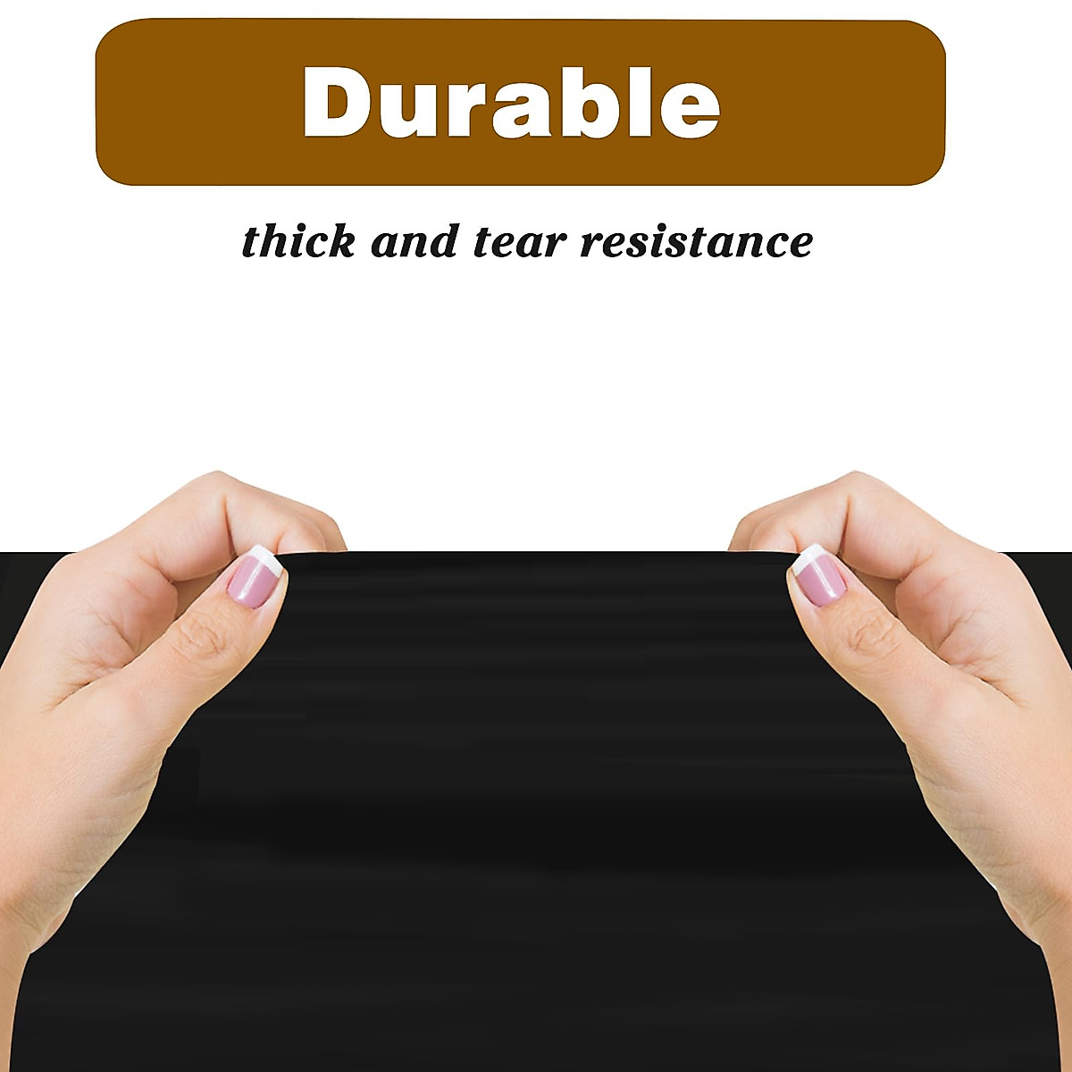 Kopokita 2PCS Black Plastic Tablecloths 54 x 108 Inch, Disposable Table Cloths Rectangle Party Table Covers