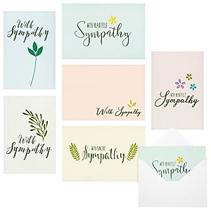 Best Paper Greetings 48-Pack of Assorted Sympathy Cards with Envelopes Included Featuring Floral Designs Sympathy - Pastel Floral