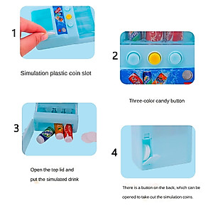 Interactive Simulation Vending Machine Toy, Pretend Play Drink Machine, Develop Common Sense of Life, Gifts for Boys & Girls