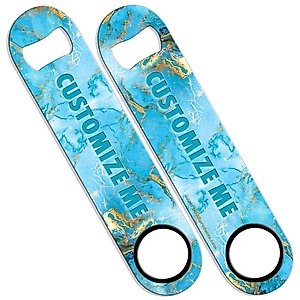 BarConic Customizeable Speed Bottle Opener - Turquoise Marble