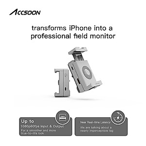 Accsoon SeeMo HDMI to USB C Video Capture Adapter for iPhone and iPad,Support 1080P 60FPS Video & Real-Time Monitoring/Streaming/Recording,iOS 12.0 or Later iPhone/iPad Adjustable