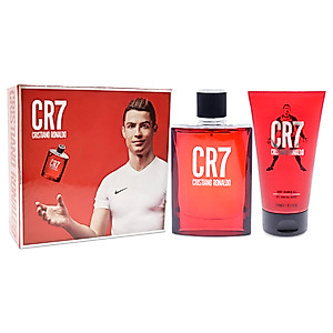 CR7 Cristiano Ronaldo - Gift Set - Sporty And Modern Essence - Fresh And Woody Fragrance - Long Wearing Aromatic Scent For Men - 1.7 Oz EDT Spray, 5.1 Oz Shower Gel - 2 Pc Set
