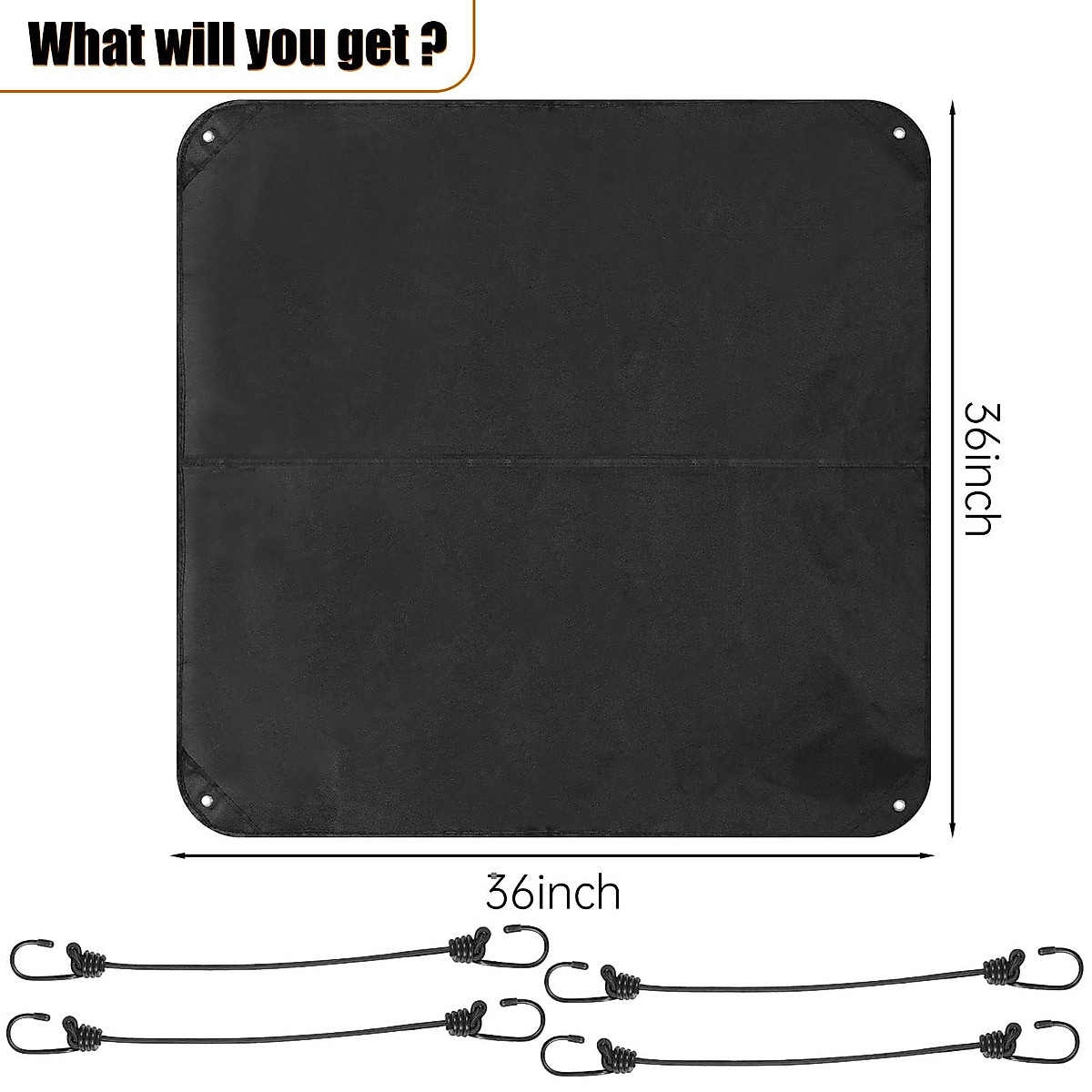 Svepndic Winter Air Conditioner Covers for Outside Units,36x36 Waterproof Central Cover,Sturdy Covers AC Defender Full Winter AC Unit Covers Outdoor,Condenser Heat Pump Cover