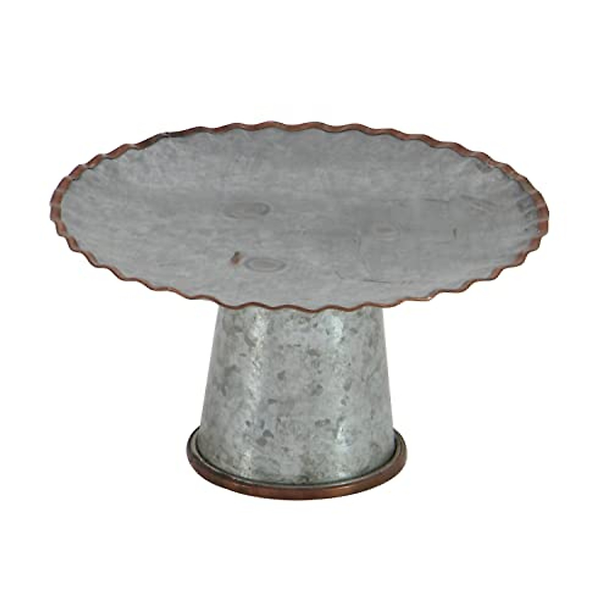 Deco 79 Metal Galvanized Cake Stand, Set of 3 9", 13", 15"W, Gray