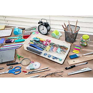 Yiktop Acrylic Eyeglass Organizer, Stackable Sunglasses Case Storage Organizer with Lid - 2 Pack