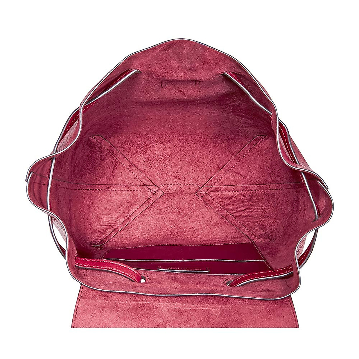 Michael Kors Junie Medium Pebbled Leather Backpack - Maroon