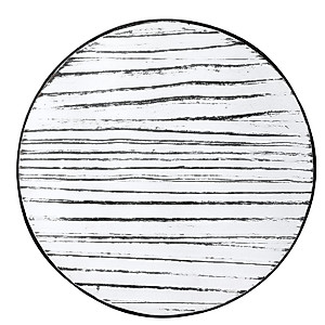 MyGift 12 Inch Vintage White Solid Wood Lazy Susan Turntable Tray with Black Metal Rim, 360 Degree Rotating Round Serving Display Tray for Food, Spices & Condiments