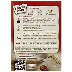 Duncan Hines Cake Mix, French Vanilla, 16.5 Ounce (Pack of 12)