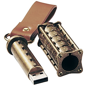 Cryptex USB Flash Drive 32 GB, USB 3.0, Antique Gold