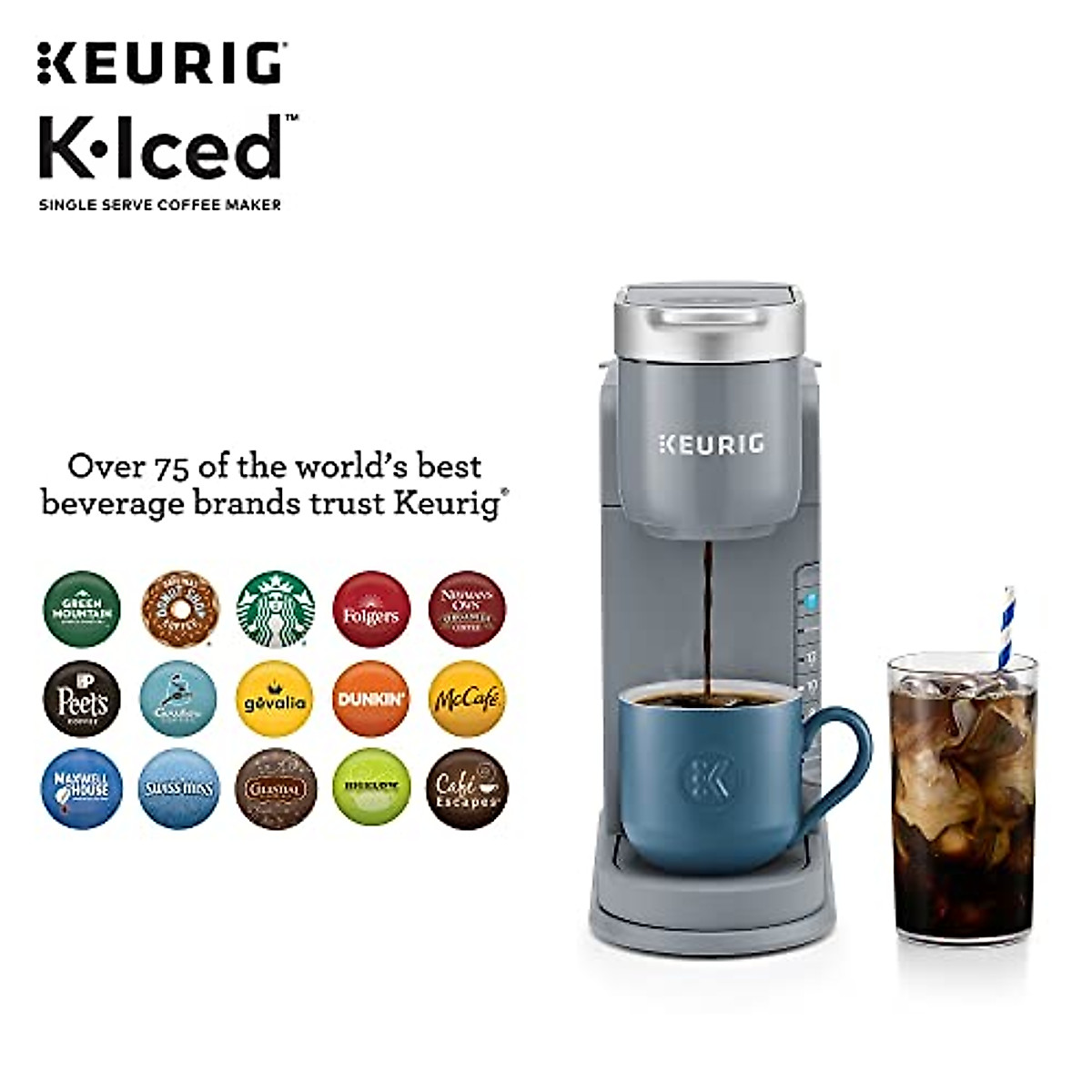 Keurig K-Iced Single Serve Coffee Maker, Gray