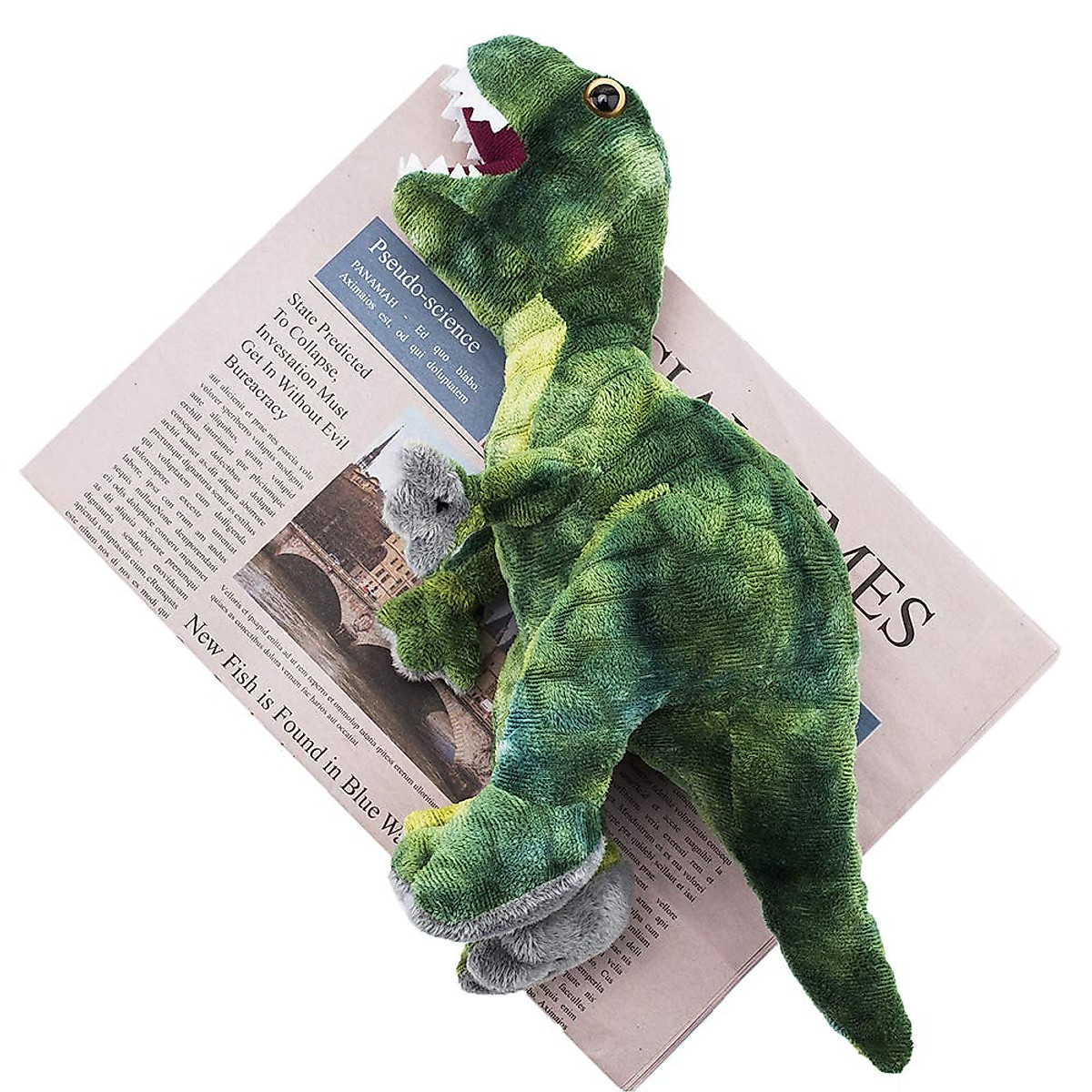 AIXINI Stuffed Dinosaur Plush Giant T-Rex Toy - 23.6" Lifelike Stuffed Tyrannosaurus Animal for Boys, Green