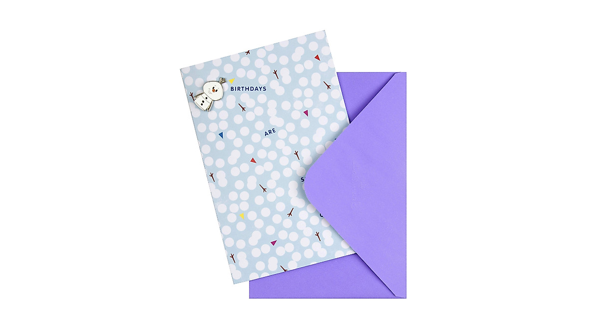Hallmark Disney Frozen Birthday Card with Olaf Badge