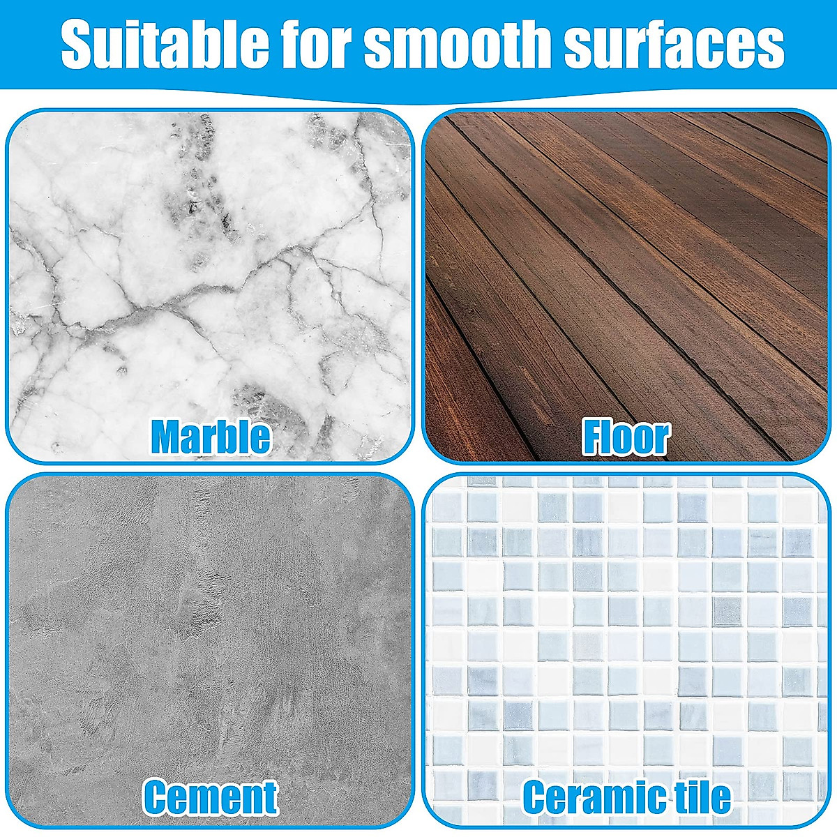 6 Pieces Floor Door Stopper No Drill Shower Door Stopper Self Adhesive Door Stoppers Wall Protectors Acrylic Door Stoppers Floor Buffers Wall Buffers for Protection of Wall and Furniture