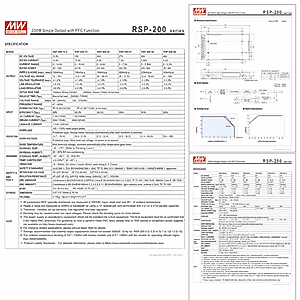 TorqCali RSP-200-7.5 200W Single Output Power Supply 7.5V 26.7A Constant Current with PFC, Enclosed Type for Robotics, Industrial Automation, and LED Lighting