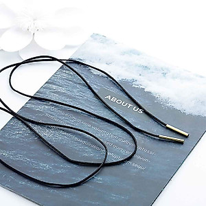 Olbye Thin Suede Choker Necklace Black Cord Necklace Suede Ribbon Choker Jewelry for Women