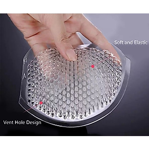 ericotry 1Pair Transparent Breathable Silicone Perforated Bra Inserts Booster Insert Pads Swimsuits Bikini Chest Pad Breast Pads for Women Lady Girls