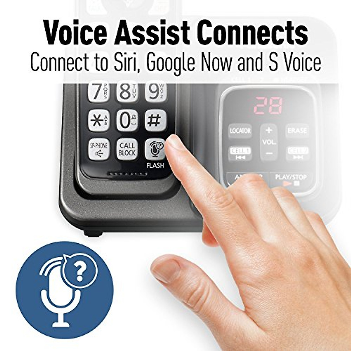 Panasonic KX-TGD563M Link2Cell Bluetooth Cordless Phone with Voice Assist and Answering Machine - 3 Handsets (Renewed)