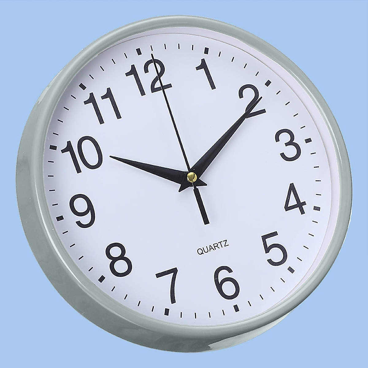 AOKID Trendy Wall Clock Round Wall Clock Simple Style High-Precision Battery Operated Easy-to-Read Non-Ticking Quartz Clock for Wall Decor Wall Clock Grey