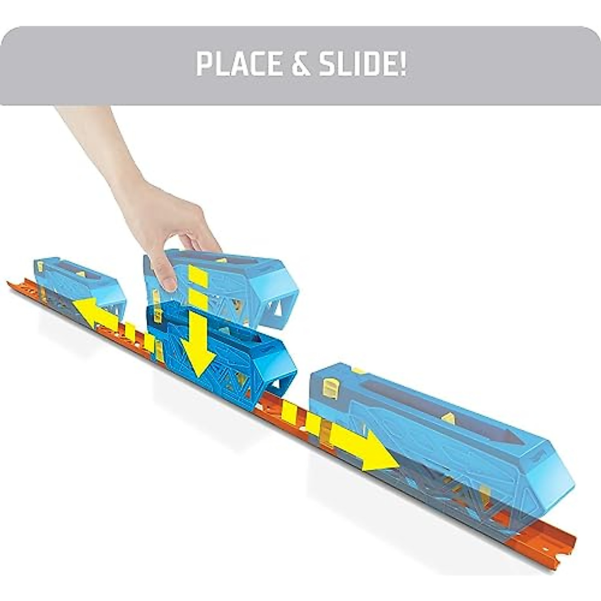 Hot Wheels Track Builder Unlimited Slide & Launch Pack for Kids 6 Years & Older with a 1:64 Scale Hot Wheels Vehicle, Moveable Kicker Booster & 3 Track Pieces that Connect to Other Sets