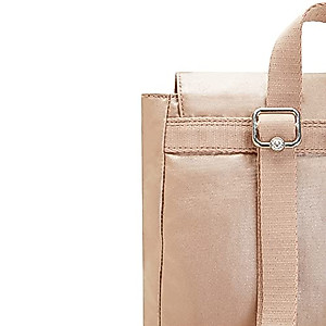 Kipling Dannie Metallic Small Backpack Gold Charm Met