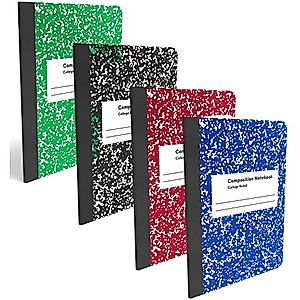 1InTheOffice Composition Notebooks College Ruled, Composition Book, College Ruled Composition Notebook, Assorted Colors 9.75 x 7.5, 4 Pack