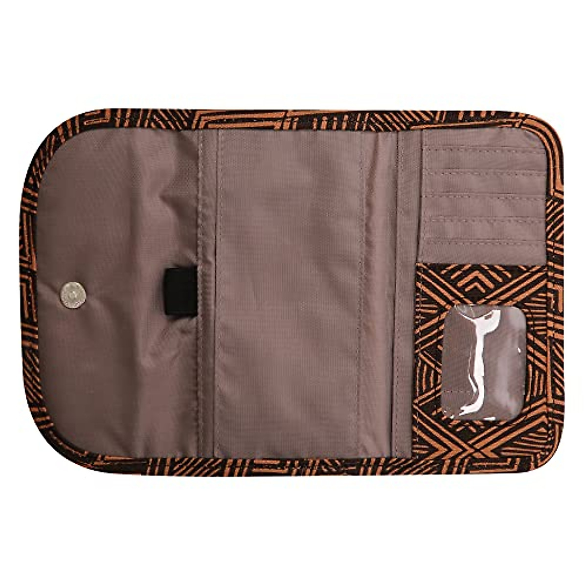 KAVU Big Spender Tri-fold Wallet Clutch Travel Organizer-Mahogany Inlay