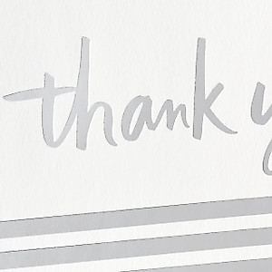 Hallmark Pack of Thank You Cards, Silver Foil (20 Thank You Notes with Envelopes)