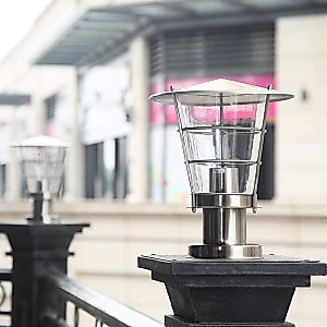 SMLZV Column Headlight,Waterproof E27 Post Lights Modern Simple European Column Lamps Garden Door Street Park Home Villa Lighting