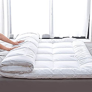 YLYAJY Hotel Down Velvet Mattresses Thicken Keep Warm Tatami Foldable Mattress Help Sleep King Queen Size (Color : OneColor, Size : 120x200cm(47x79in))